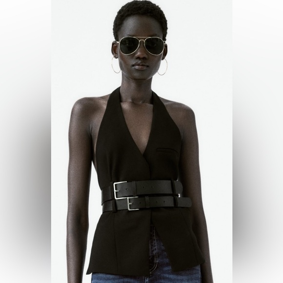 Zara | Jackets & Coats | Zara Belted Halter Vest | Poshmark